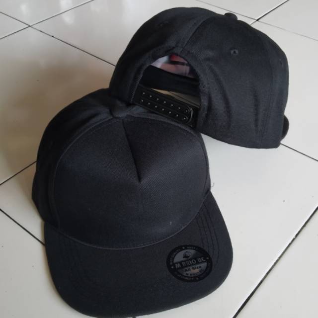 PLAIN BLACK SNAPBACK HAT & PLAIN BLACK HIPHOP HAT | Shopee Philippines