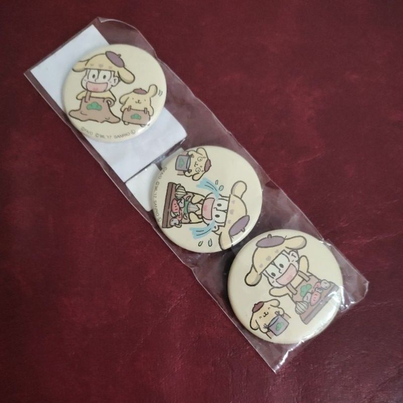 Osomatsu X Pompompurin Pin Badge Set | Shopee Philippines