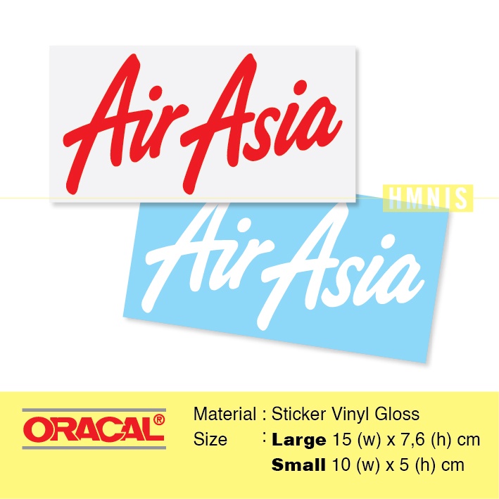 Air Asia Sticker, AirAsia Airlines Sticker, Asian Air Aviation Sticker ...