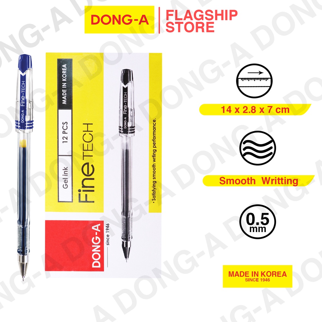 Dong-A Fine Tech 0.5 mm 12pcs/Box BLUE 117912BX | Shopee Philippines