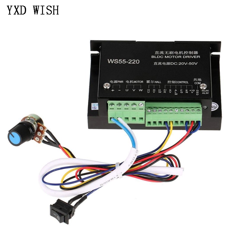 WS55 220 Driver BLDC Motor Driver DC Motor Driver DC 48V 500W CNC ...
