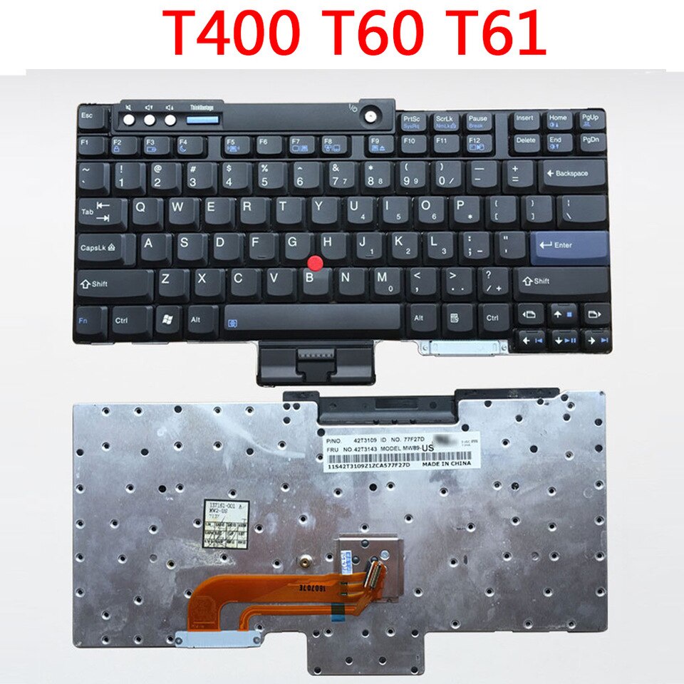 Laptop Keyboard For Lenovo ThinkPad T400 T500 R500 R400 T61 | Shopee ...