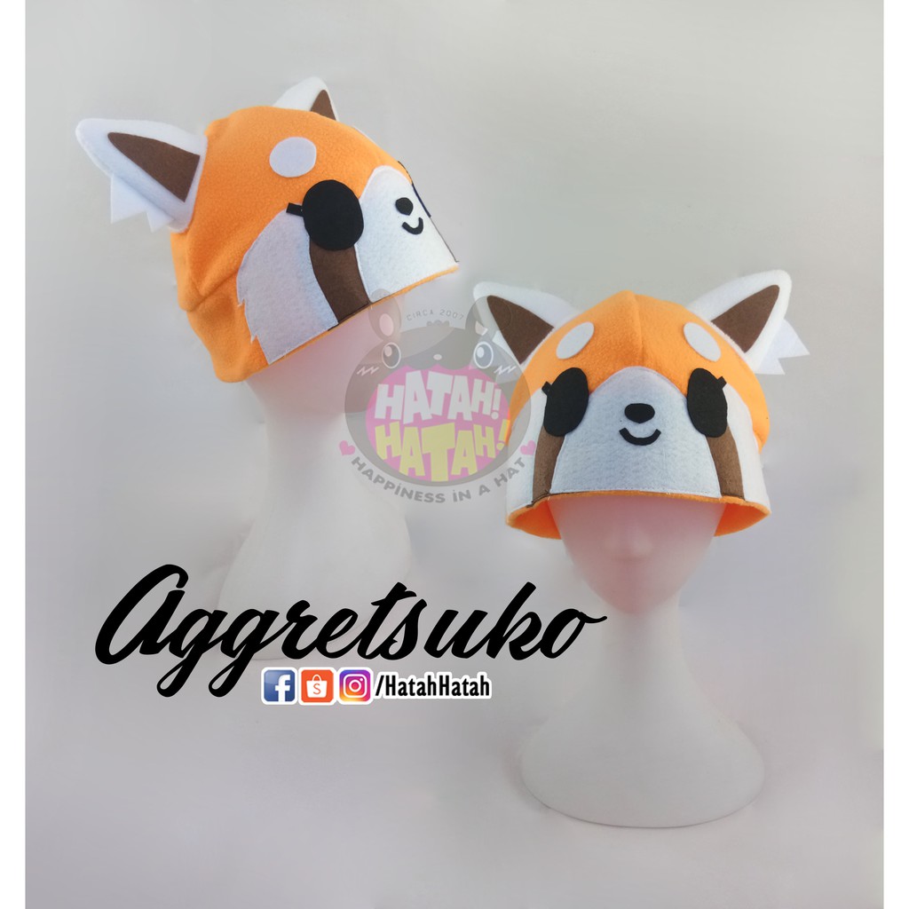 Aggretsuko Hat (fits teens and adults) Red Panda Aggressive Retsuko ...