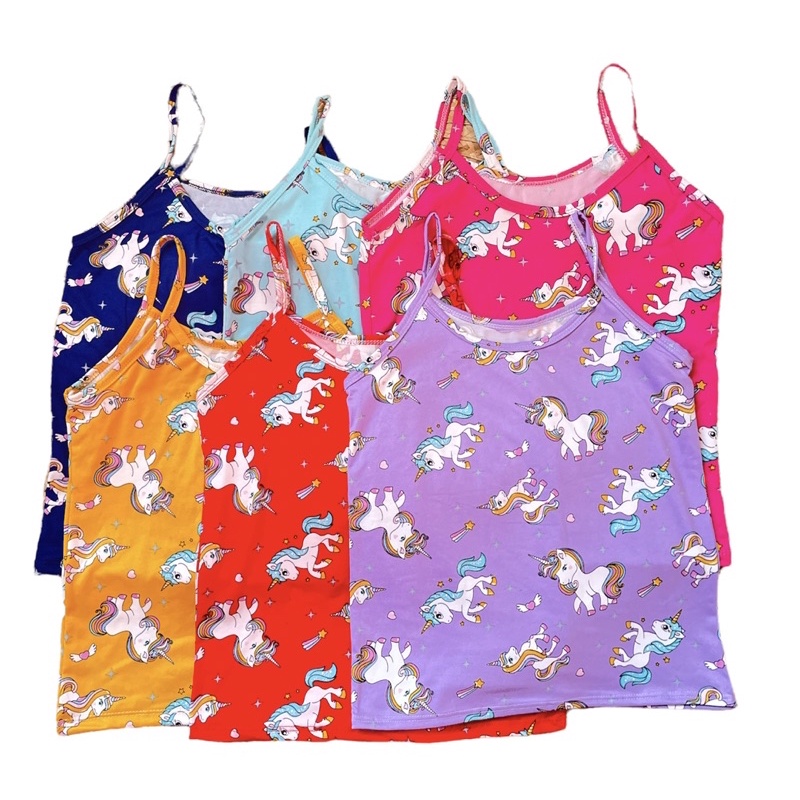 3pcs Cute Comfy Spaghetti / Sando top for Girls - 3-10yrs old ...