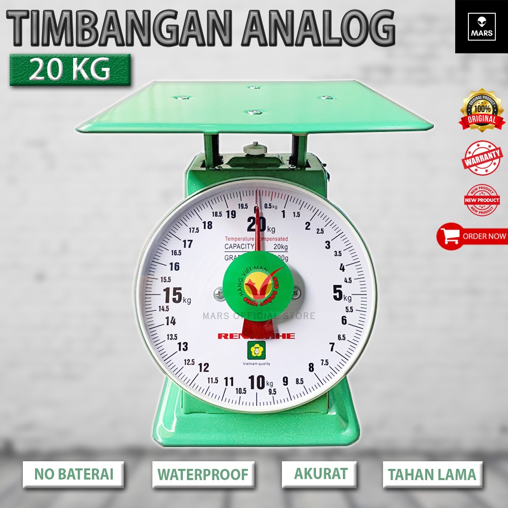 HIJAU Renkmhe Manual Scales Needle Sitting 20kg 30kg 40kg 50kg Electronic Spring Dial Scale Iron ...