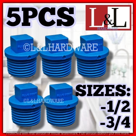 3705 5PCS (1/2, 3/4, 1") Plug PVC Outer Wire Plug UPV External Teeth ...