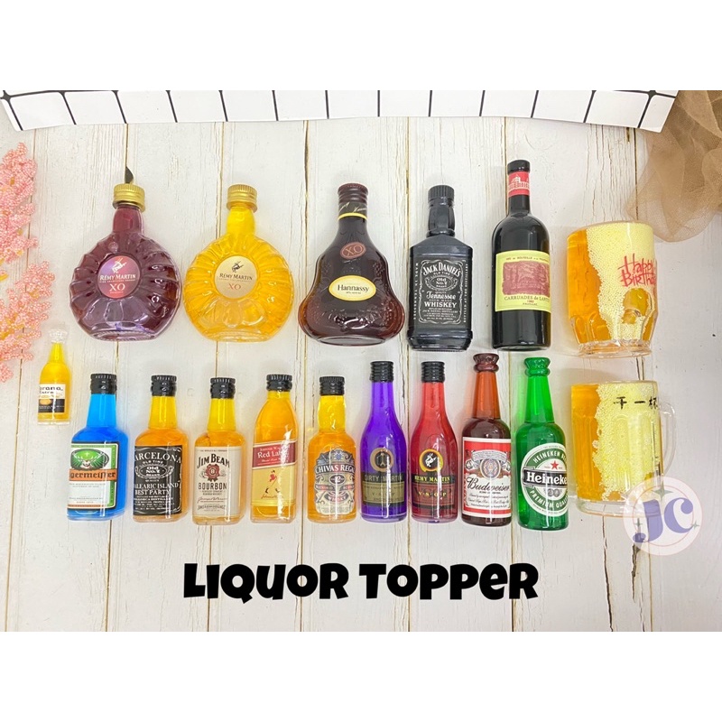 Mini Liquor Topper Beer Mug Topper Liquor Cake Topper Father’s Day ...