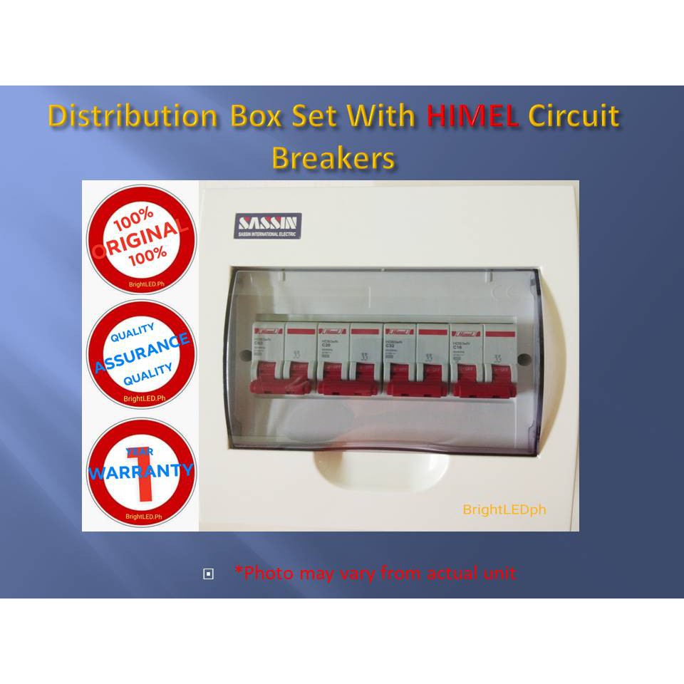 ELECTRICAL PANEL BOARD/ DISTRIBUTION BOX SET WITH 4 HIMEL CIRCUIT ...