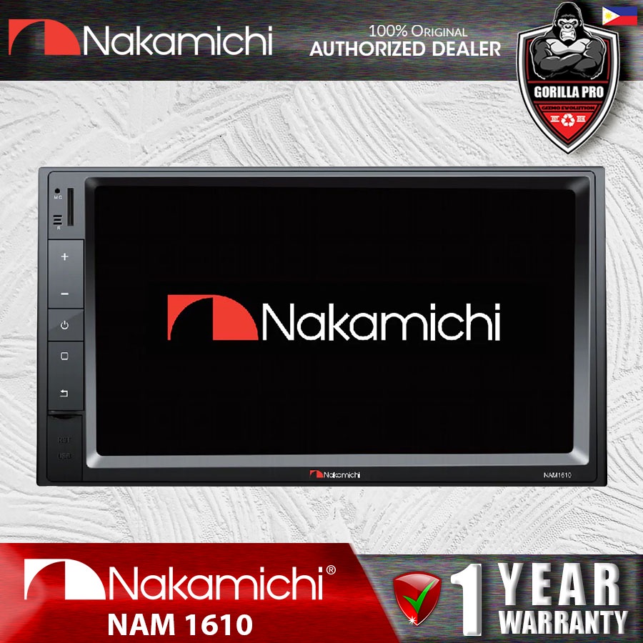NEW! NAKAMICHI NAM1610 FM USB BLUETOOTH CAR RADIO RECEIVER MP3 AVI NAM ...