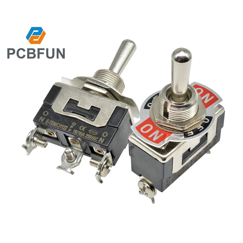 Pcbfun E-Ten(C)1122 Toggle Switch 29X14.7Mm Black 3Pin On-Off-On Copper ...