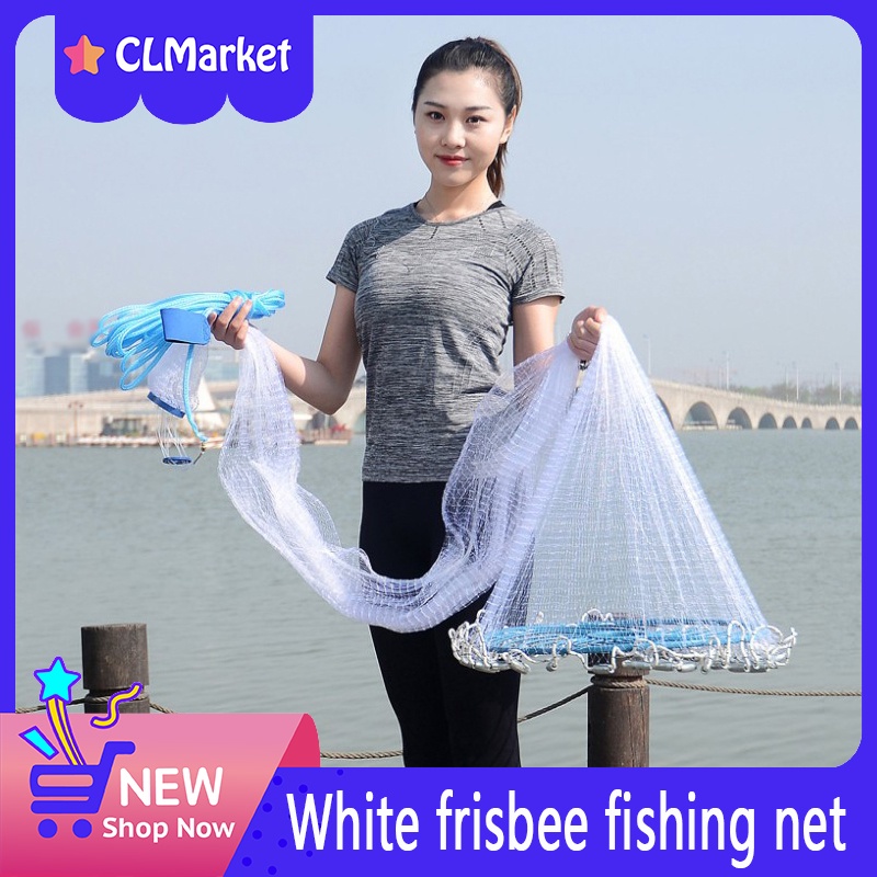 4.2M Fishing Net Comes with Pendant Frisbee Fishing Net White Fishing ...