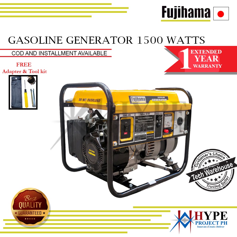 Fujihama Gasoline Generator 1500 Watts | Shopee Philippines