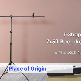 T Shape Backdrop Stand 1.5 x 2 m/5ft x 6.5ft Portable Photo Background ...