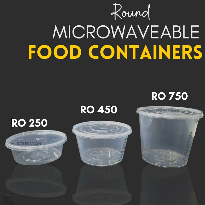 Round Microwavable 10pcs Food Container for Ramen Rice Meals Tapsilog ...