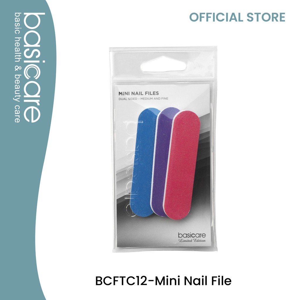 Basicare Mini Nail Files 3pcs Pink + Purple + Blue BCFTC12 | Shopee ...