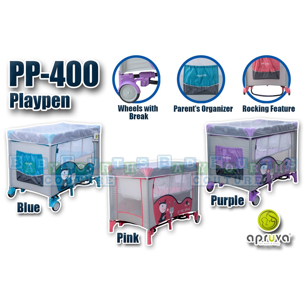 Baby Fourths Apruva Playpen Crib for Baby Portable Space Saver With ...