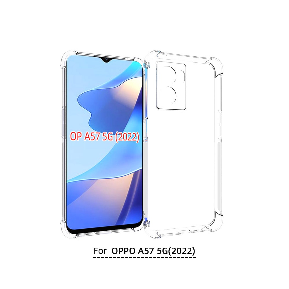 OPPO A57 5G 2022 Soft Case With Clear TPU Reinforced Edges And ...