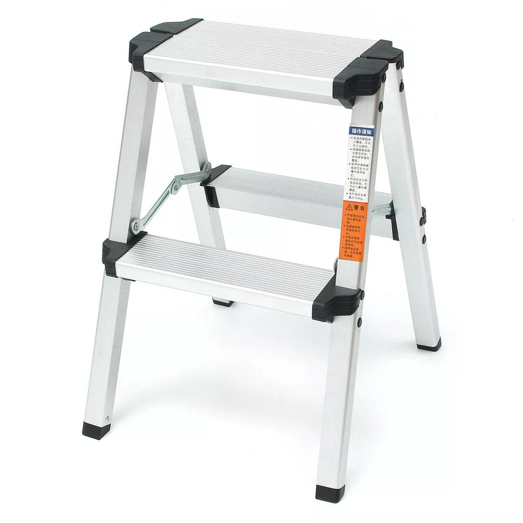 2 Step Stool Folding Ladder Anti Slip Safety Aluminium Ladder 150KG ...