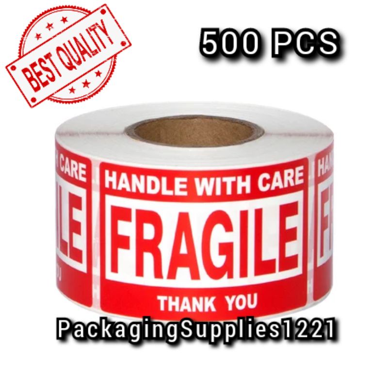 Fragile Warning Stickers (500 pcs) | Shopee Philippines