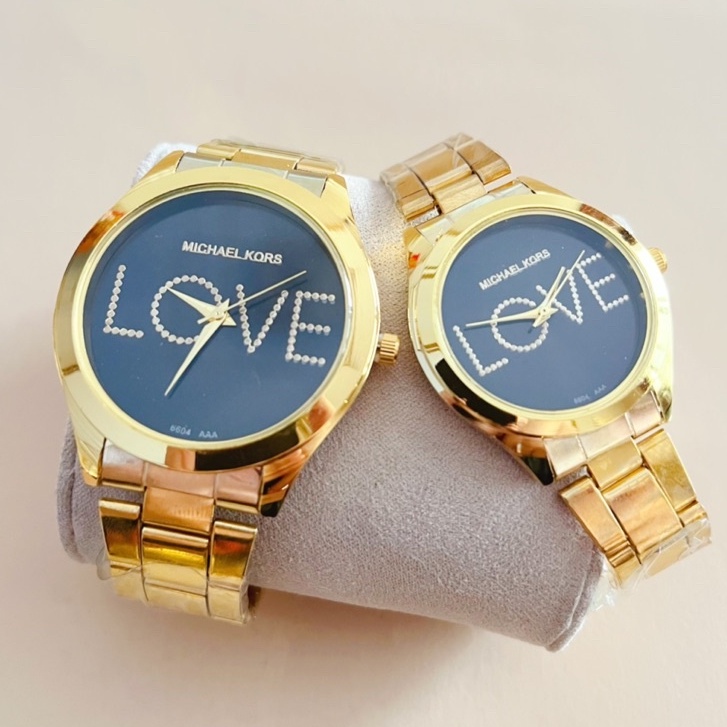 JnJ Mk Buy 1 take 1 Couple Watch 18K Gold Watch for Women and Men ...