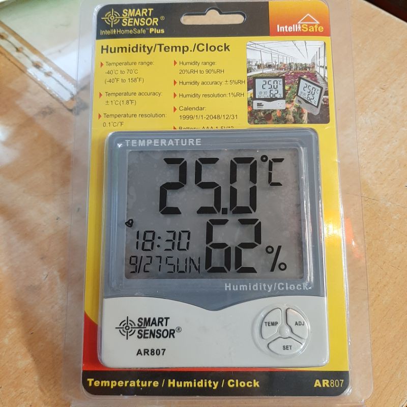Humidity sensor temperature sensor clock AR807 Smart sensor thermo ...
