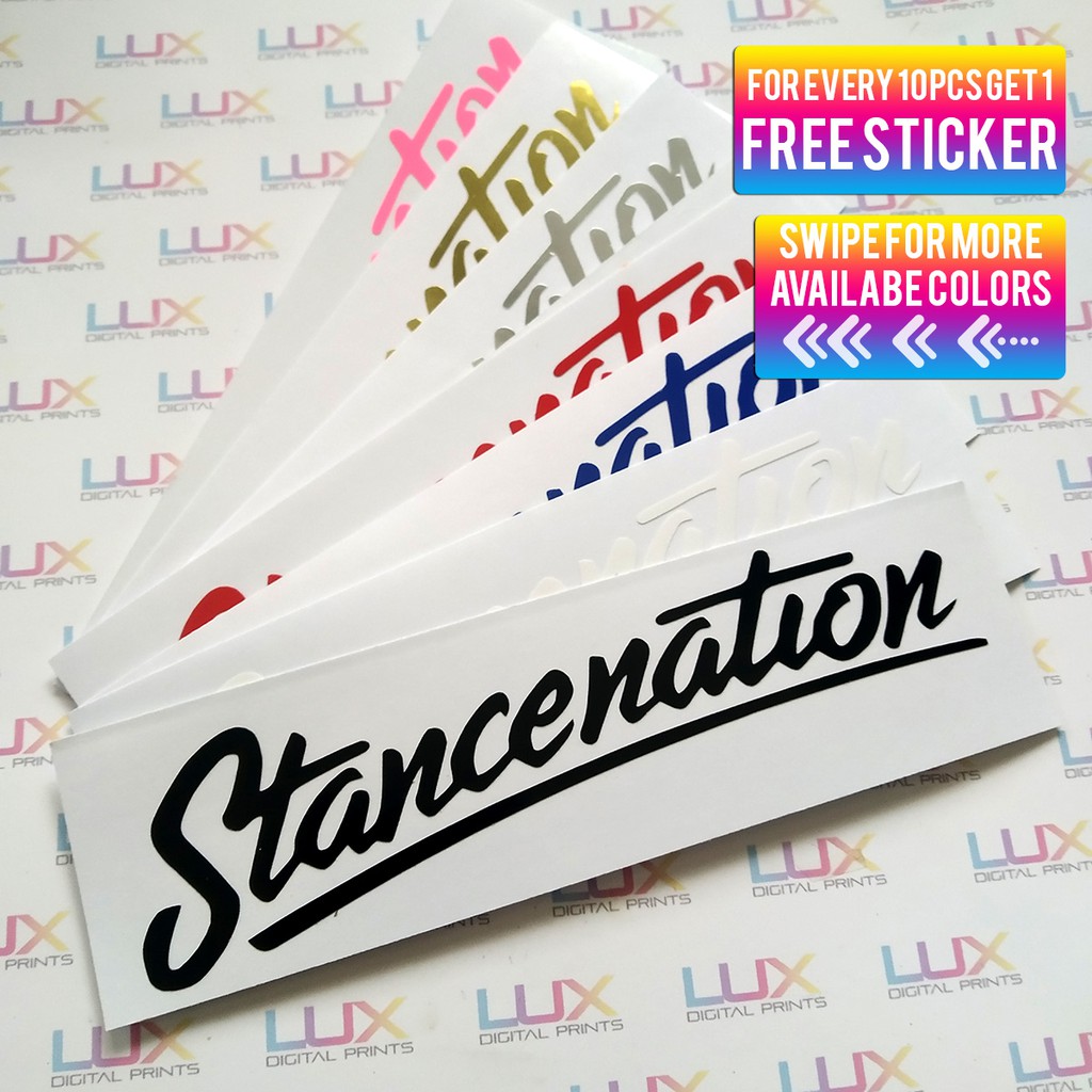 STANCENATION 001 Die-Cut Vinyl Sticker/Decal/car/motor/laptop/mugs ...