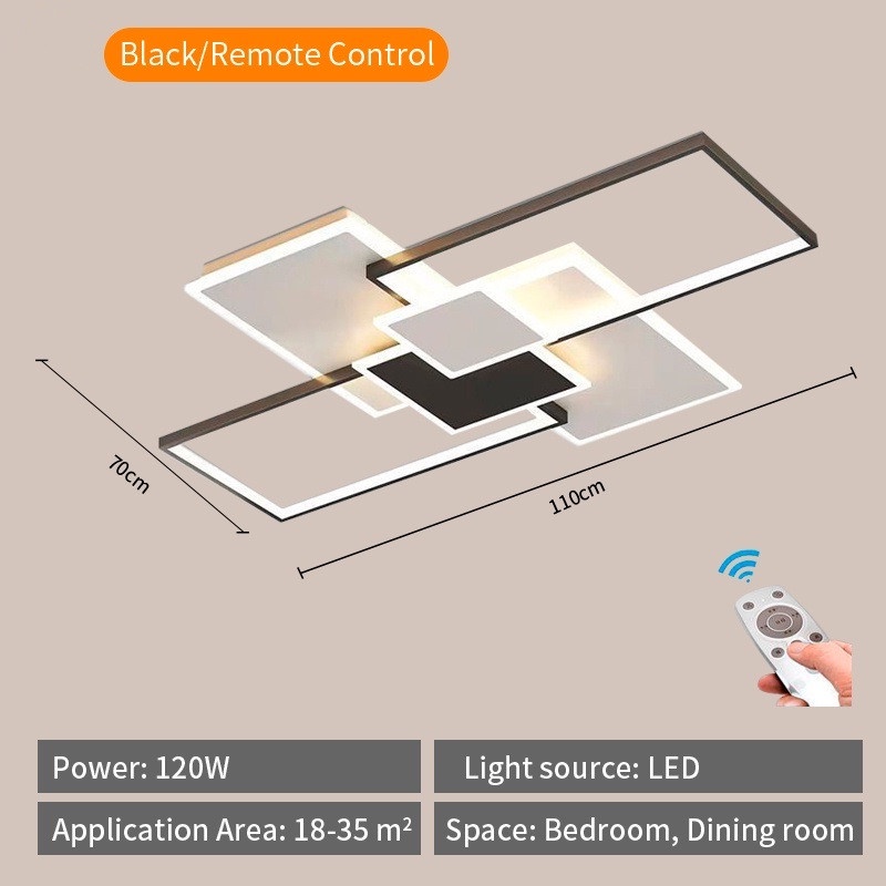 COD Modern LED Lights Ceiling Light Remote Control Tricolor Living ...