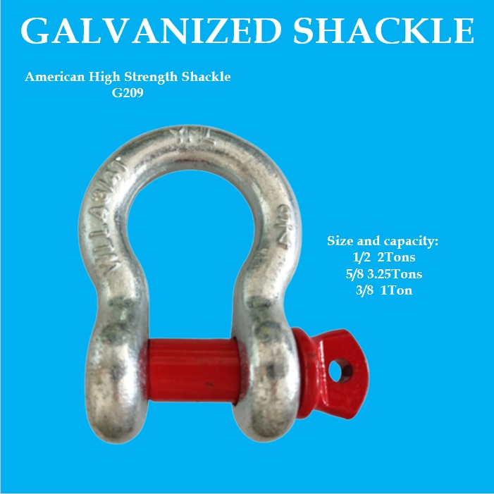 Shackle Galvanized Anchor Shackles 1T 2T 3.25T Carbon Steel Shackle US ...