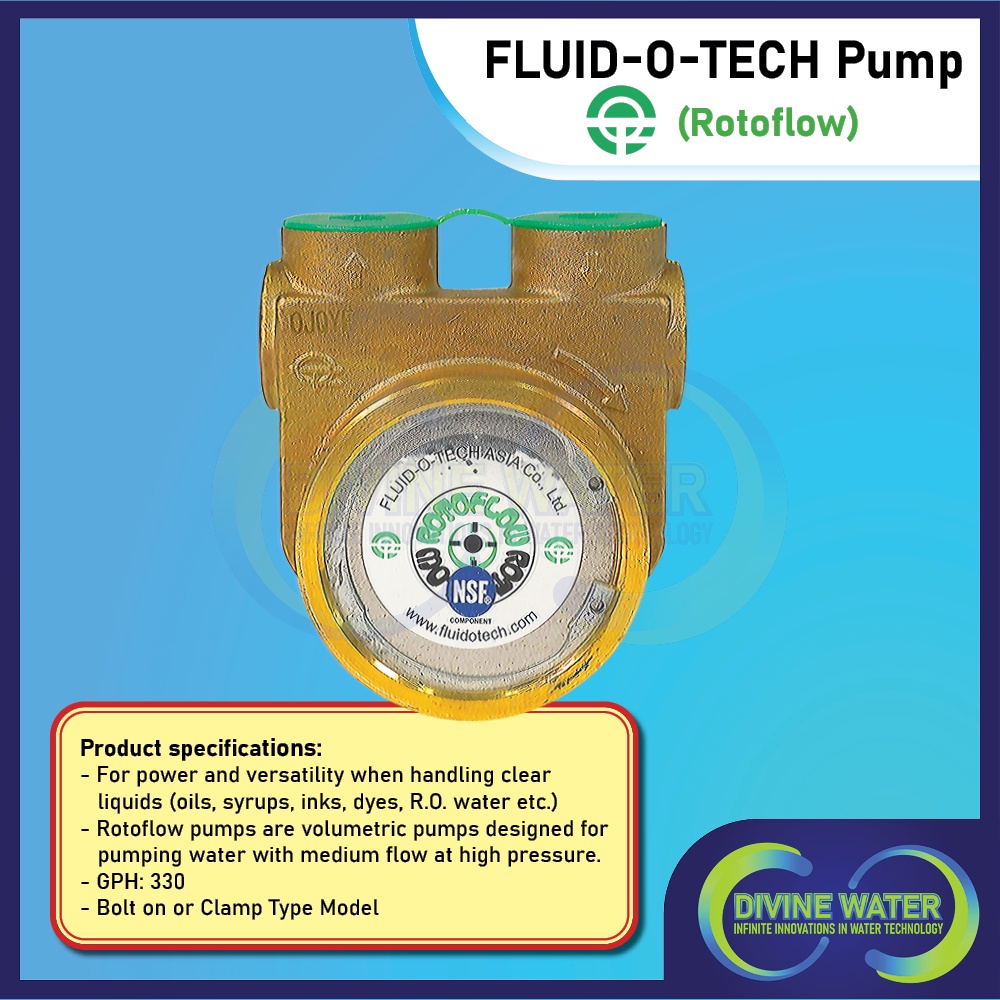 FLUID-O-TECH Pump Head (THERE IS NO WARRANTY IF OUR TECHNICIAN WILL NOT ...