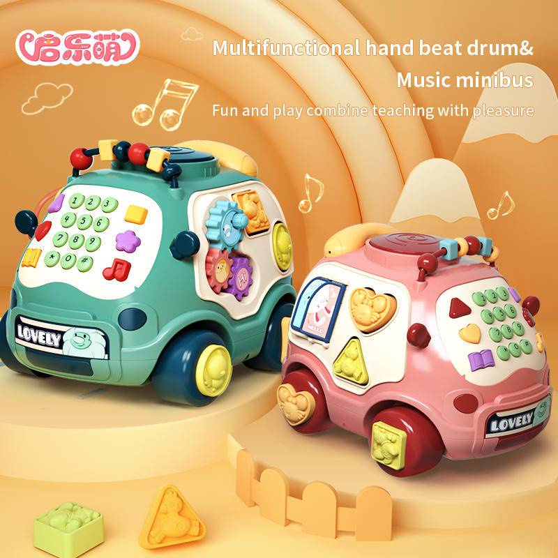 Music Toys Baby Hand Drums Early Education Hexahedron Multifunctional ...