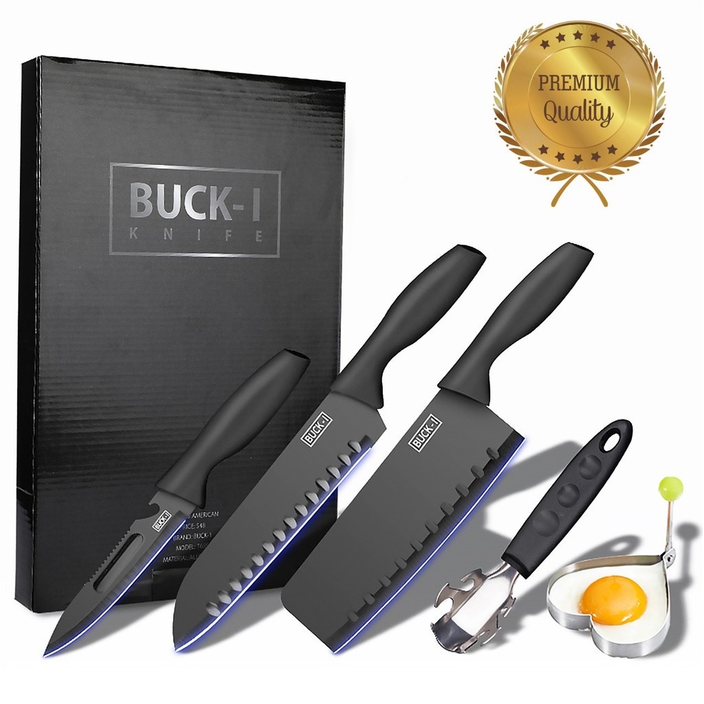 Knife Set (5 pcs/set) Stainless Steel Kitchen Knives for quick chopping ...