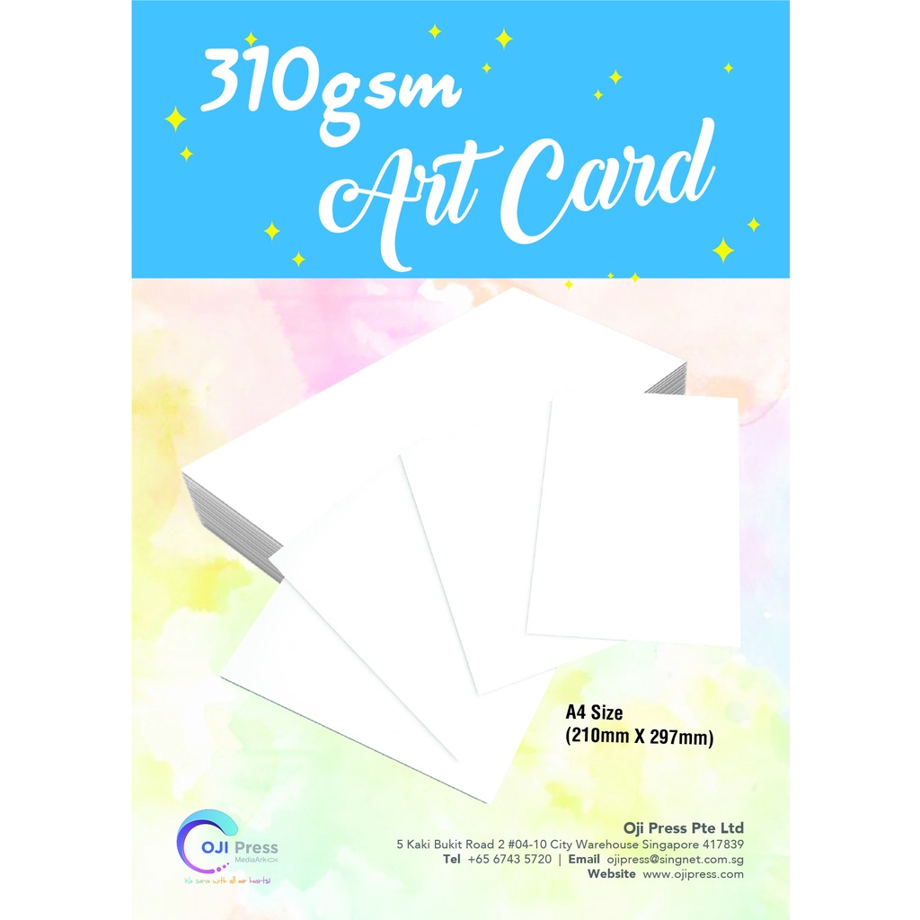 SG Seller A4 Size 230gsm & 310gsm Coated Art card (semi-gloss) | Shopee ...