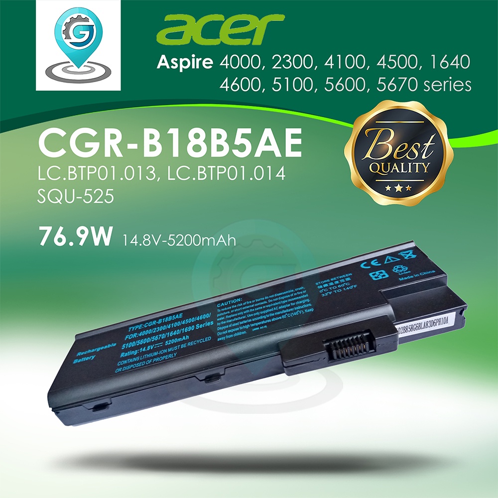 Acer Laptop Battery Cgr B18B5Ae For Aspire 3660 5600 5600Awlmi 5670 ...