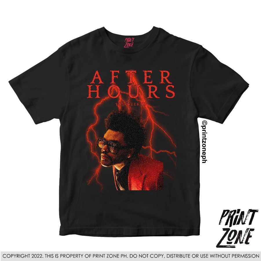 THE WEEKND SHIRT - AFTER HOURS ALBUM VINTAGE LIGHTNING.- PRINT ZONE PH ...