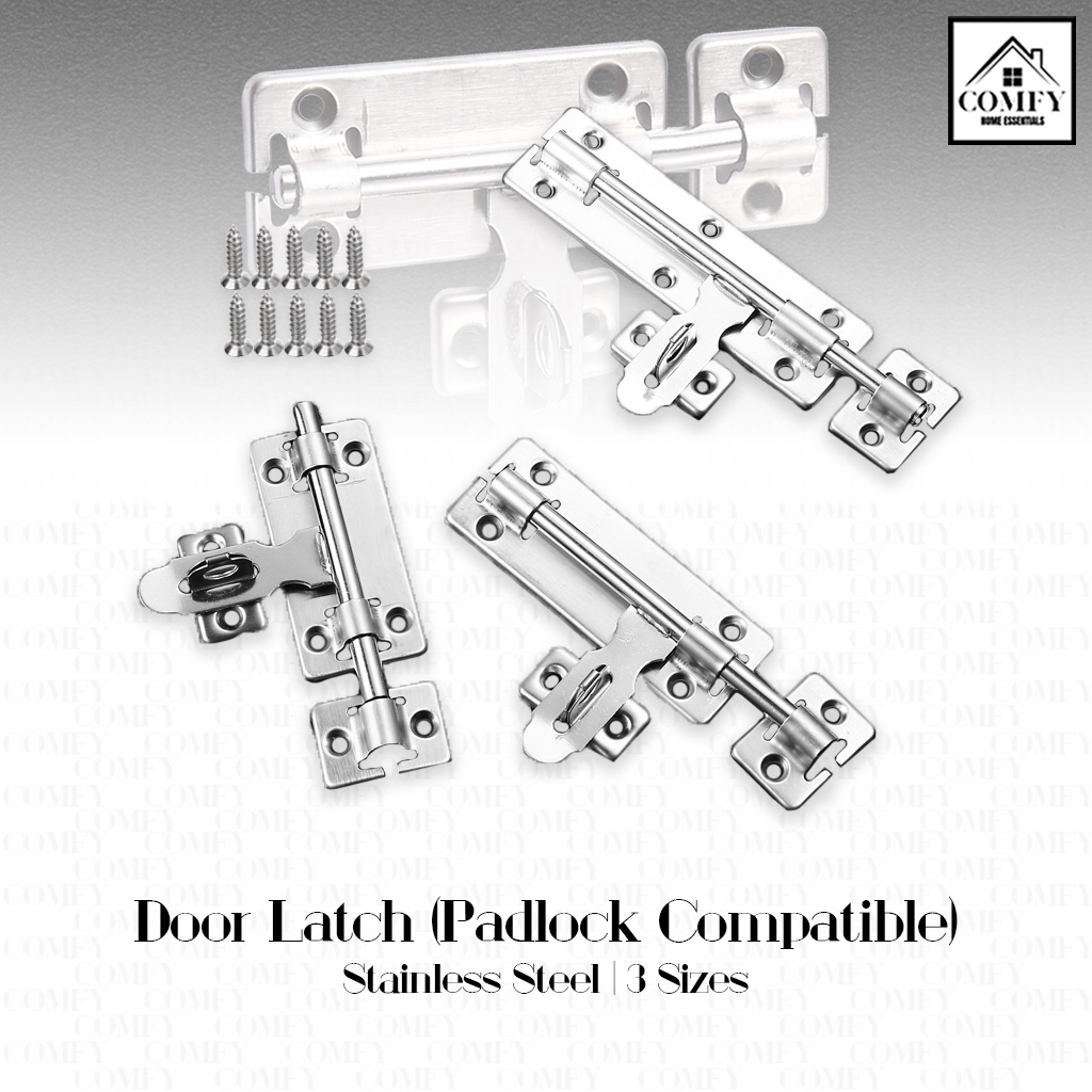 (4/6/8") Stainless Steel Left / Right Surface Handle Padlock Holder ...