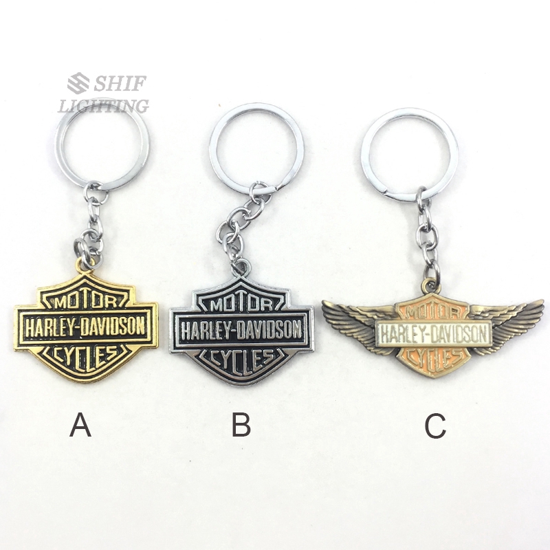 1 X Metal Harley Davidson Wings Logo Motorcycle Car Decorative Key Ring ...