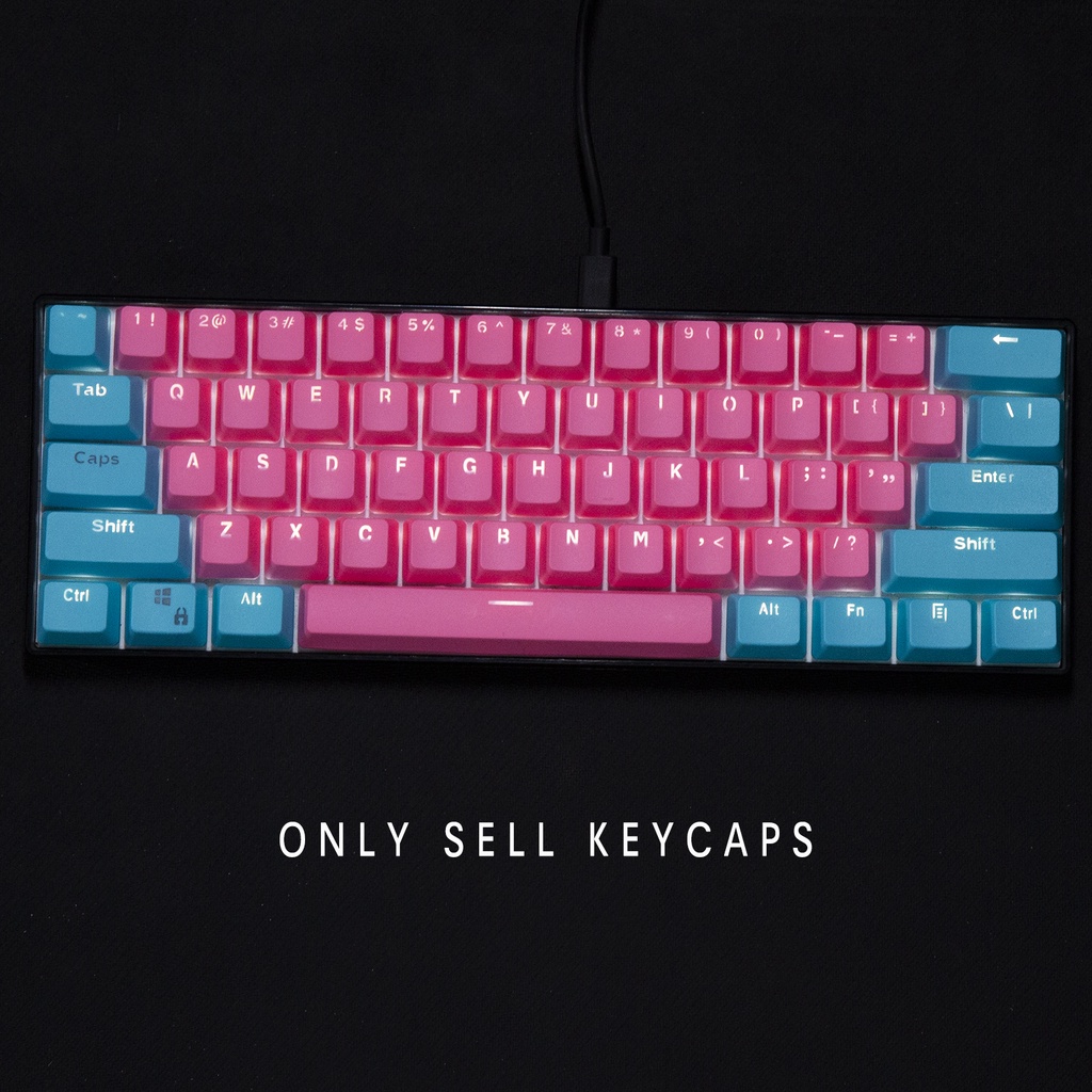 Keycap,blue pink 61 PBT keycaps Specials event Keycaps, backlit two ...