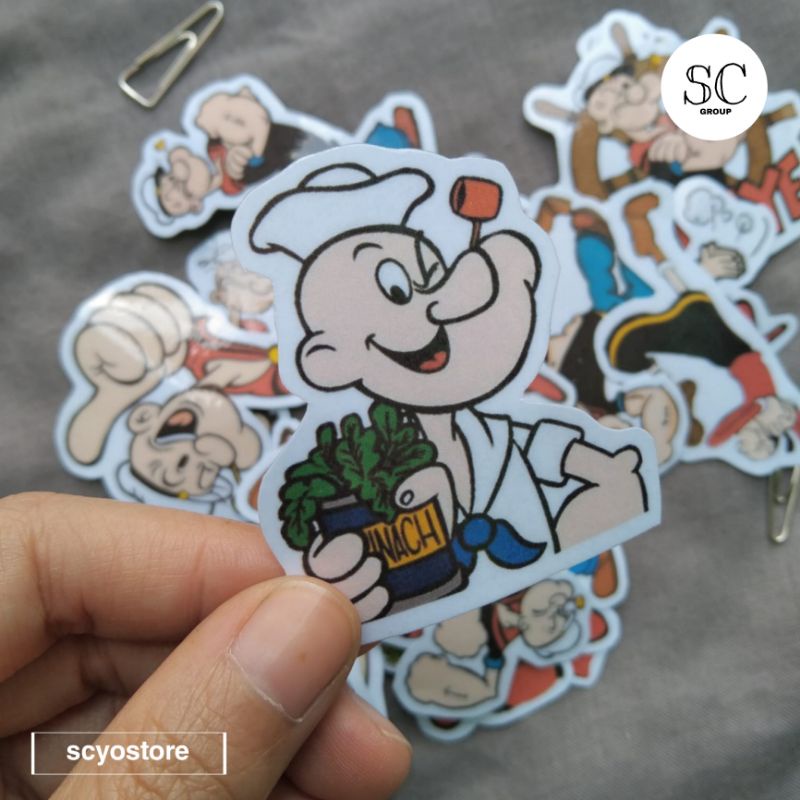 Popeye Cartoon Sticker Glossy Cartoon Sticker | Shopee Philippines