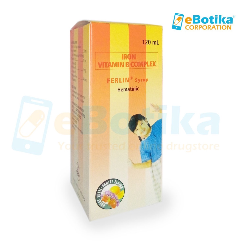 Ferlin Syrup (Iron+Vitamin B Complex) 120ml | Shopee Philippines