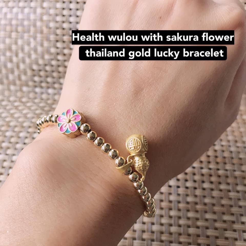 health wulou with sakura flower lucky charms bracelet | Shopee Philippines