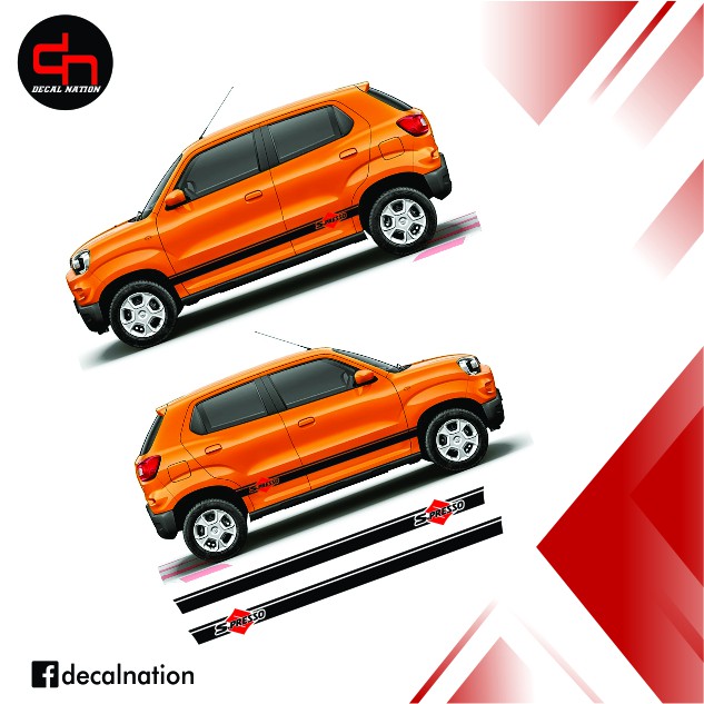 Suzuki Spresso Linear Decals Cut Out Vinyl Sticker Black and Red Color ...