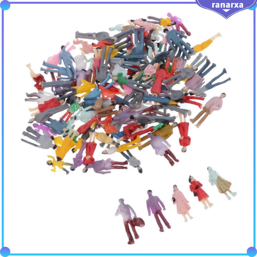 100-Pack 0.8 inch Miniature People Figures Model Train Diorama Scenics ...