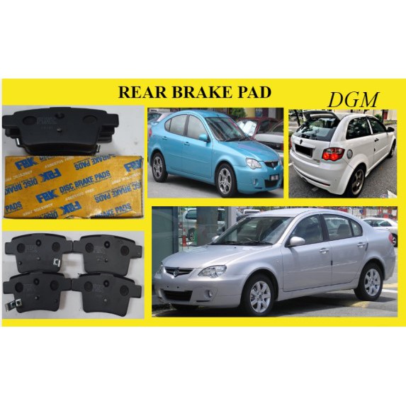 FBK PROTON GEN2 PERSONA NEO REAR BRAKE PAD (AF6824M) DISC PAD | Shopee ...
