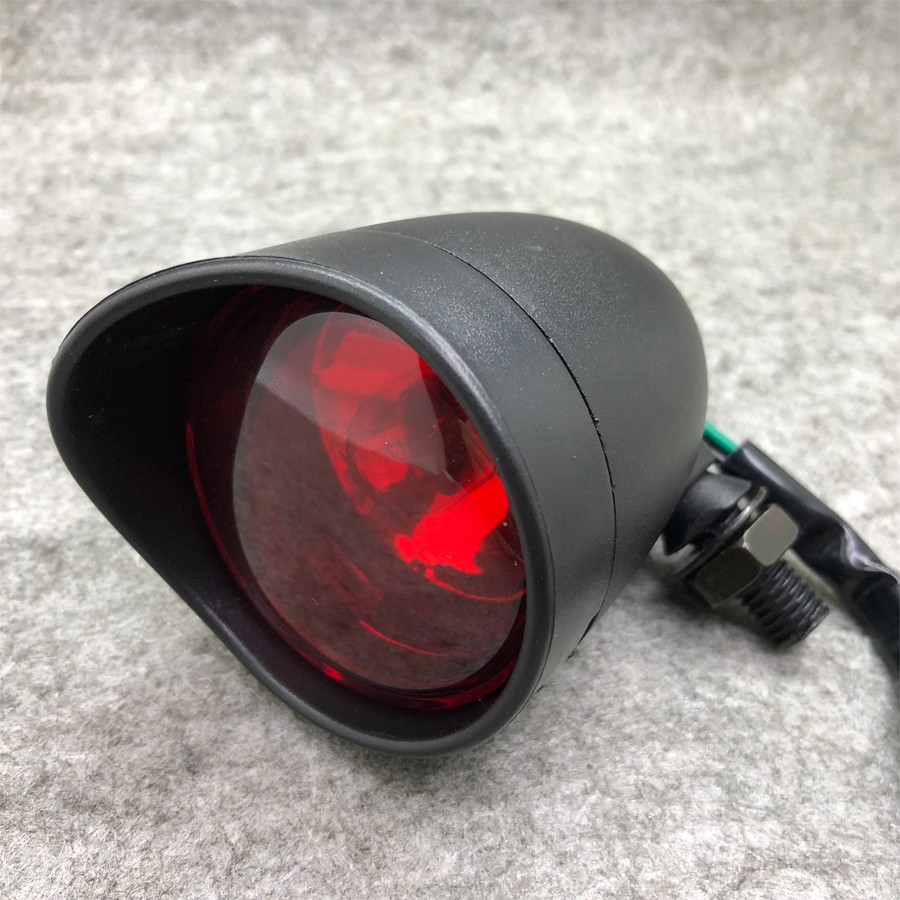 Aluminum Retro Motorcycle Brake Stop Light Black Motorbike Rear Tail ...