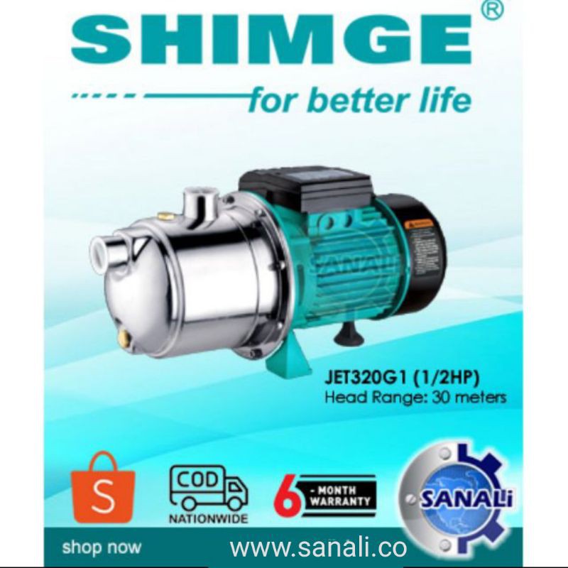 SHIMGE Jet Pump JET320G1 (1/2HP) | Shopee Philippines