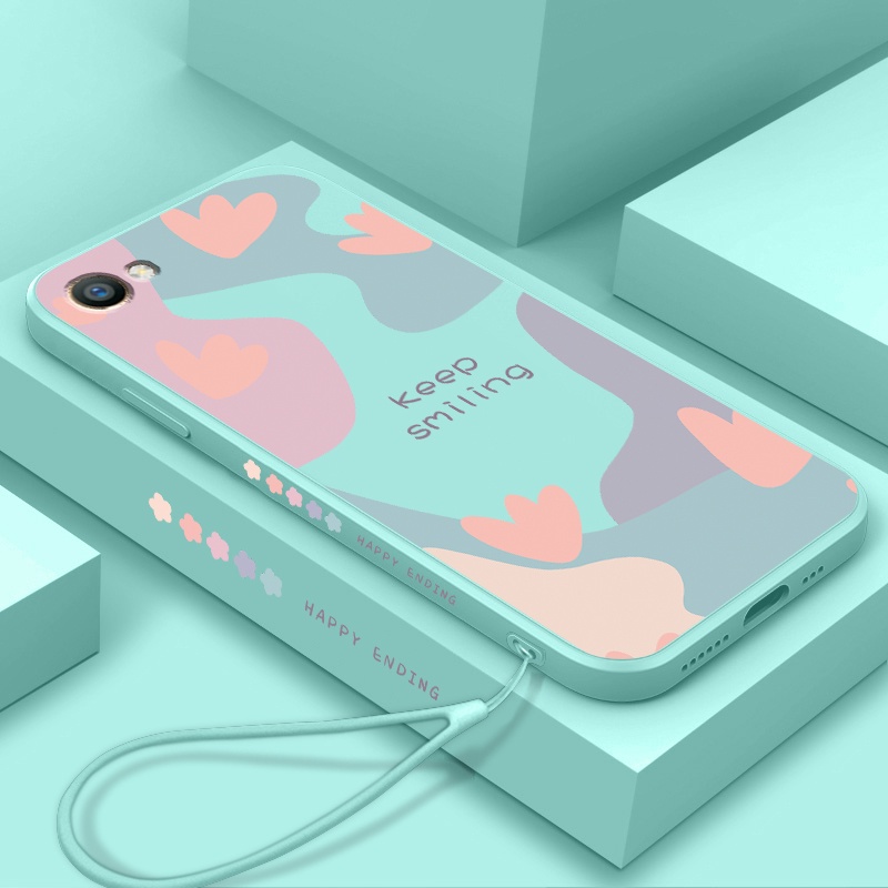 oppo f1s case Morandi color straight edge silicone phone case with ...