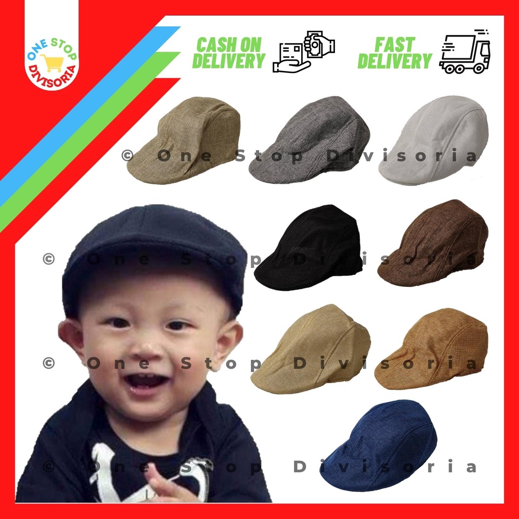 [Free Size] Fabric | Baptism Binyag Peaky Blinders Newsboy Golf Flat ...