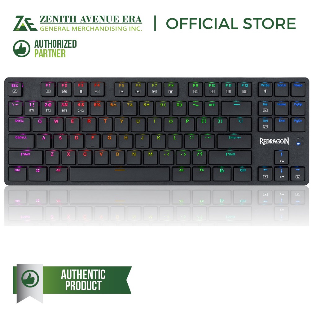 Redragon K539 Anubis 80% Wireless RGB Mechanical Keyboard Black (Brown ...