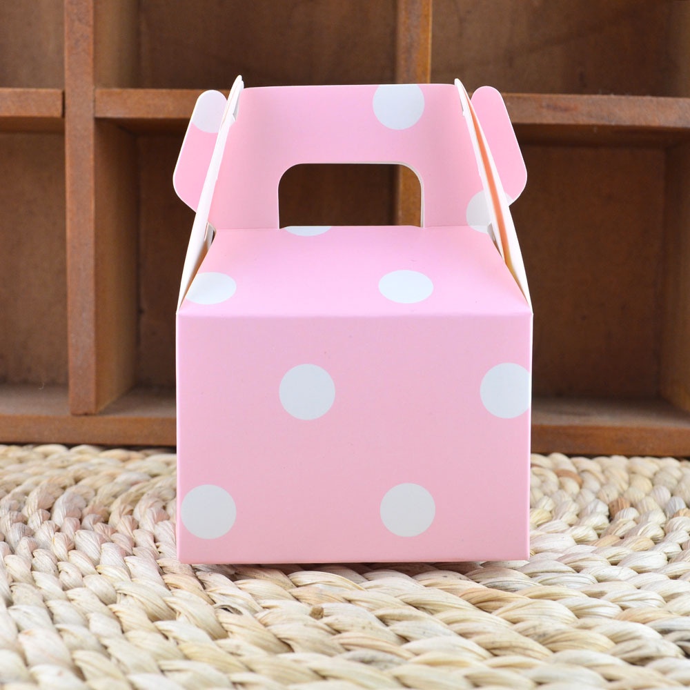 FP1268 (50PCS) SMALL MINI Colorful Polka Dots Box Favor Souvenir Candy ...