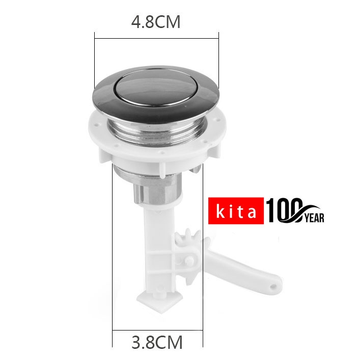 Plastic single Flush Toilet ~~~~~ Water Tank Push Button Hole Cistern ...